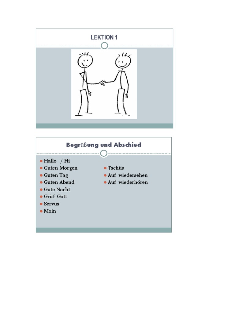 BEGRÜSSUNG - Deutsch | PDF