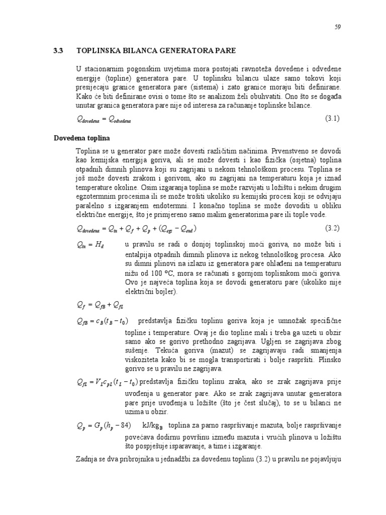 Toplinska Bilanca Kotla | PDF