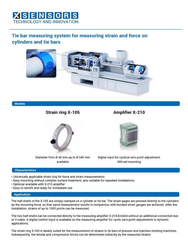 X-SENSORS Strain-Ring X-105 PDF | PDF | Amplifier | Electrical Connector