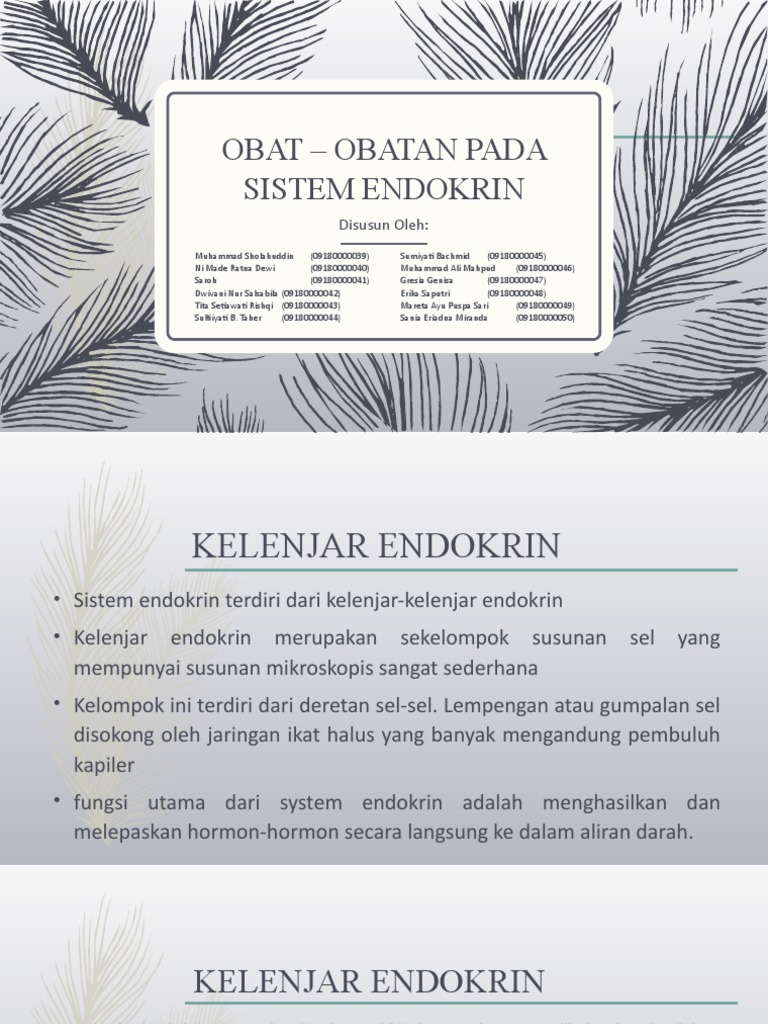 Obat - Obatan Pada Sistem Endokrin Kelompok 4 Kep 2a | PDF | Kesehatan ...