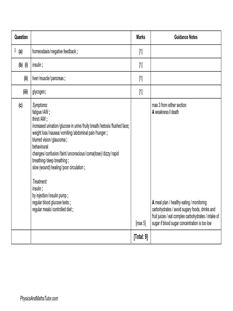 Question Marks Guidance Notes | PDF | Cell (Biology) | Proteins