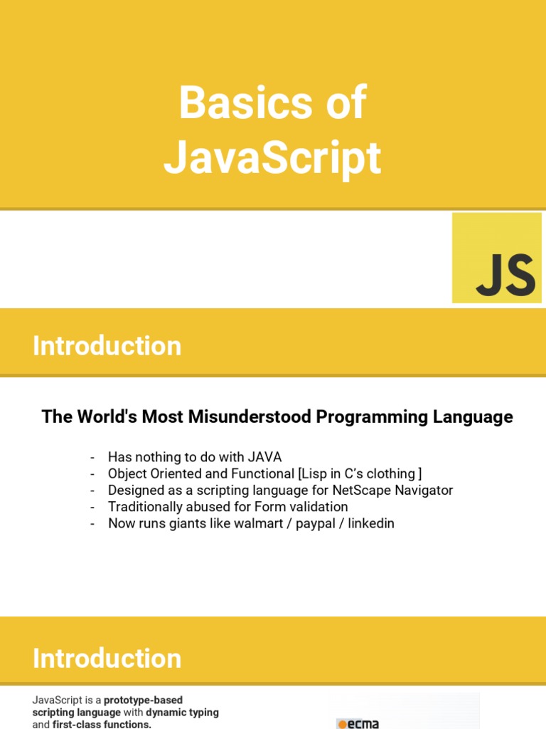 Basics of Javascript | PDF | Ajax (Programming) | Software Engineering