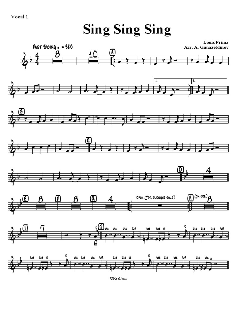 Sing Sing Sing: Vocal 1 | PDF