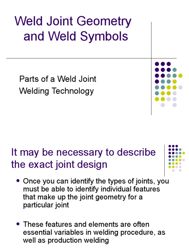 Weld Joint Geometry and Weld Symbols | PDF