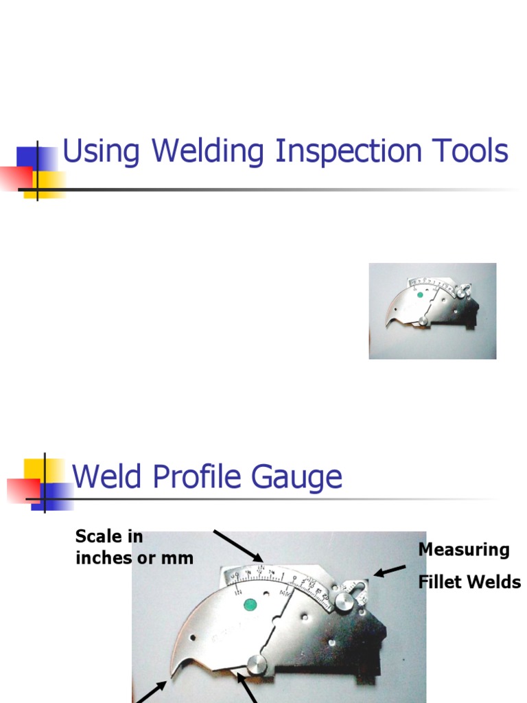 Using Welding Inspection Tools | PDF