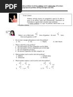 Learning Activity Sheet Mathematics 5 - PMDAS and GMDAS Rule | PDF | Bracket | Arithmetic