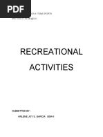 Recreational Activities | PDF | Recreation | Sports