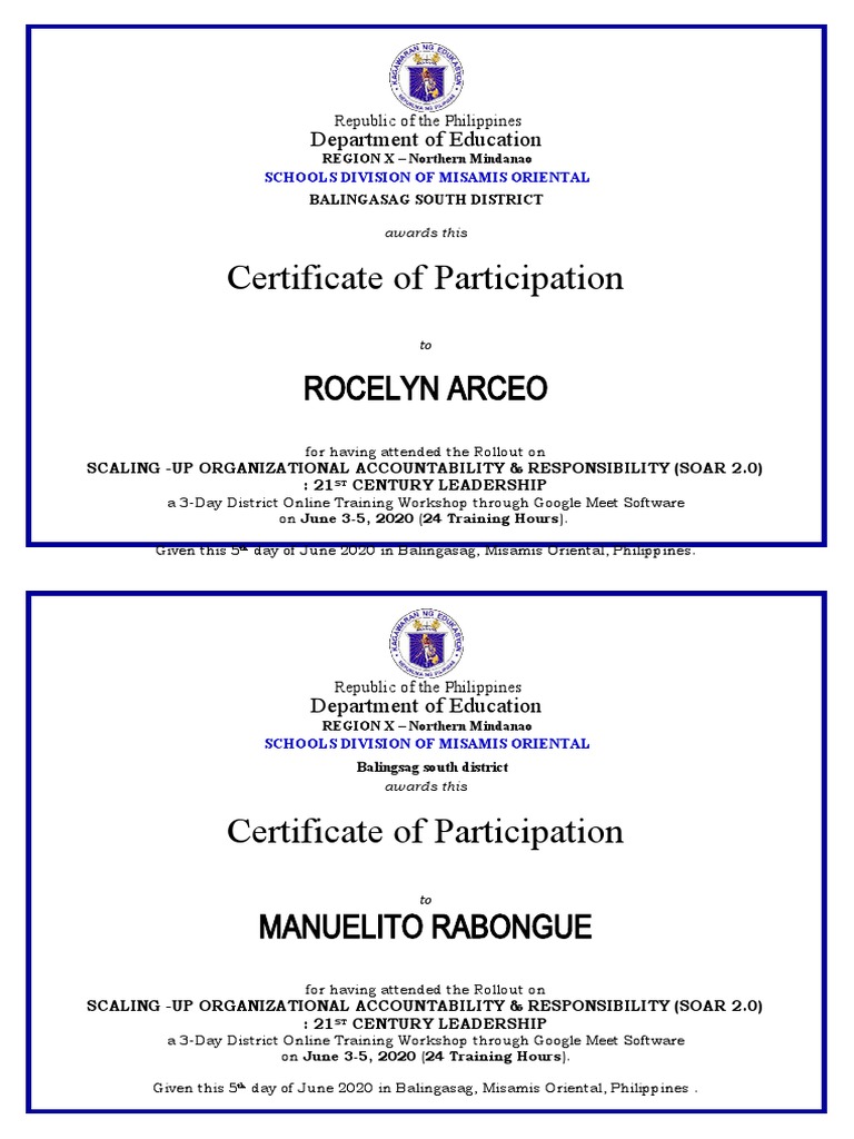 Certificate-Template ROLLOUT | PDF