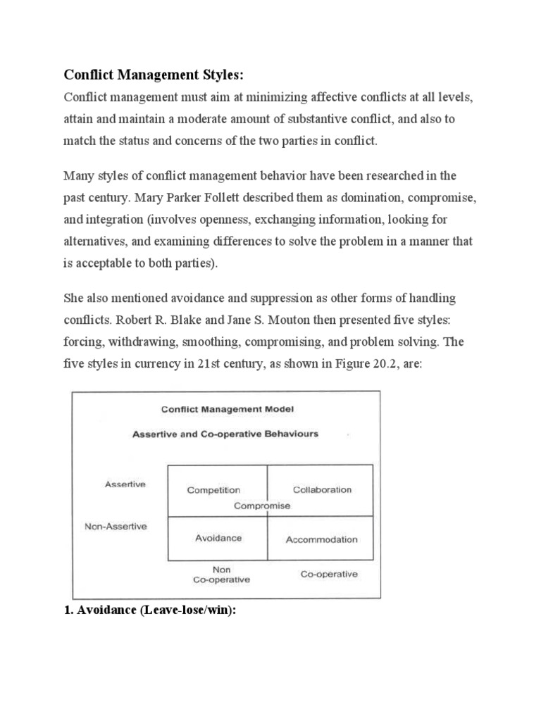 Conflict Management Styles | PDF | Socialization | Gender
