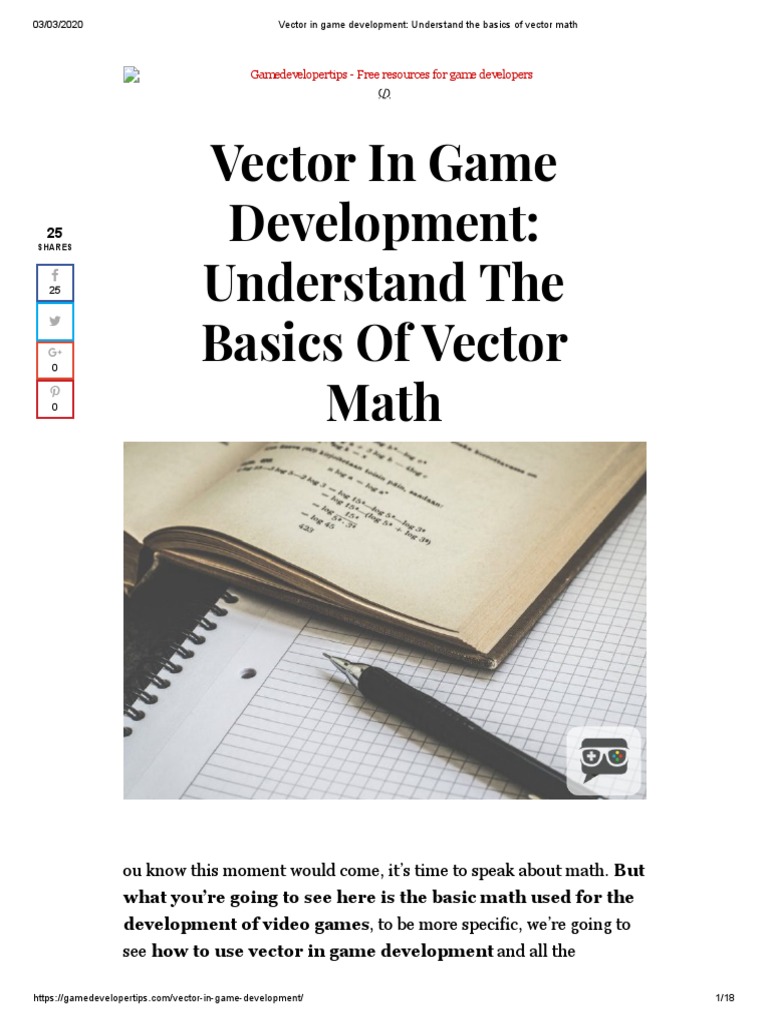 Vector in Game Development - Understand The Basics of Vector Math | PDF ...