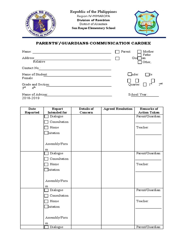 Communication To Parents Using Various Modalities - RPMSModule12-1 ...