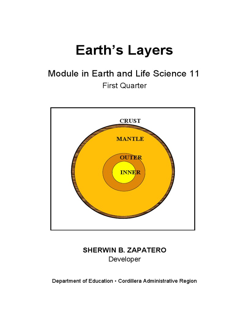 Earth's Layers: Module in Earth and Life Science 11 | PDF | Structure ...