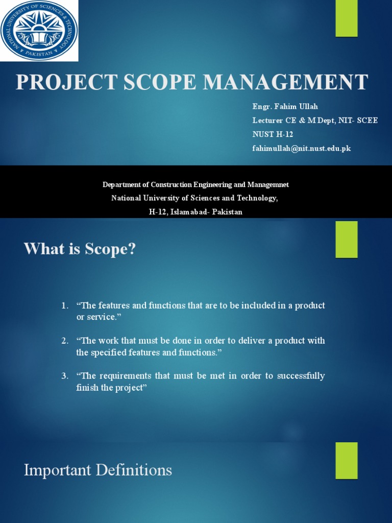 Project Scope Management | PDF | Systems Engineering | Systems Science