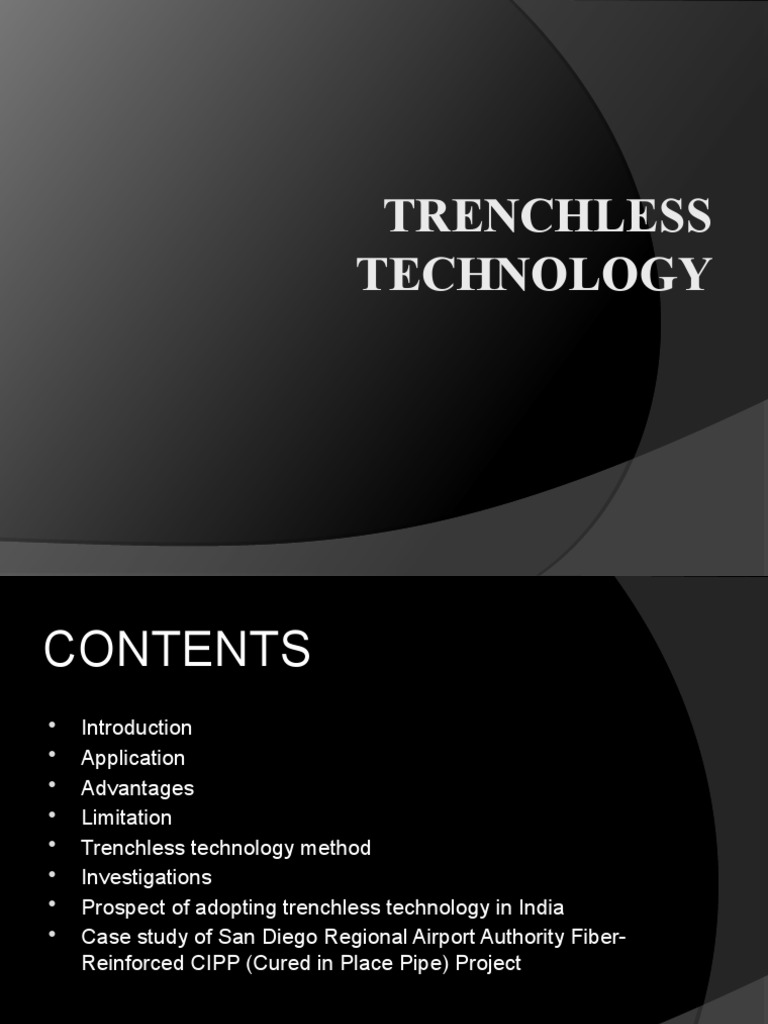Trenchless Technology: Methods & Benefits | PDF | Drilling | Civil ...