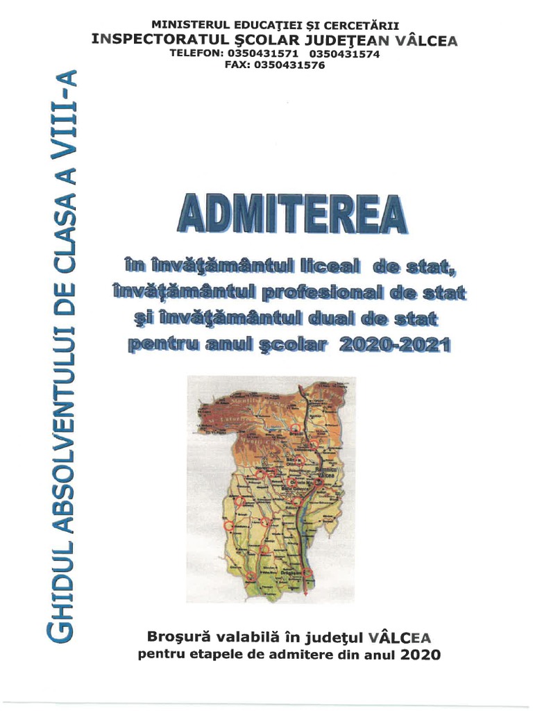 Brosura Admitere 2020 2021 PDF | PDF