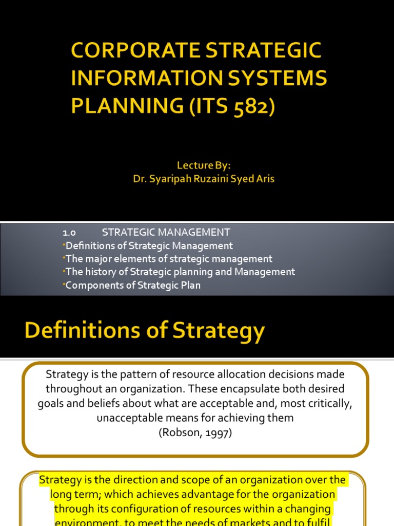 Topic 1 - Strategic Management 1 | PDF | Strategic Management ...