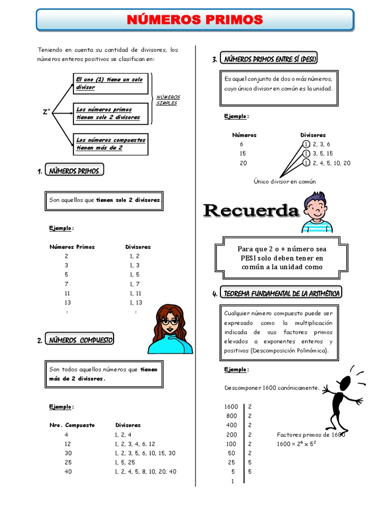 1ro Sec Arit | PDF | Número primo | Aritmética