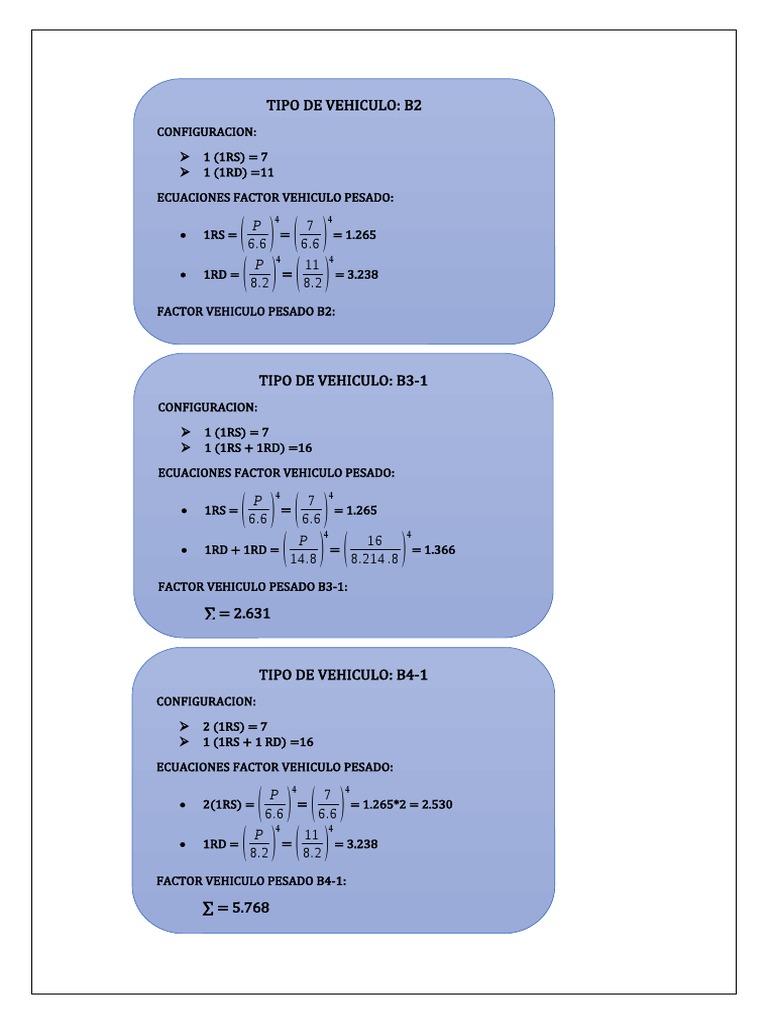 Factor Vehiculo Pesado | PDF