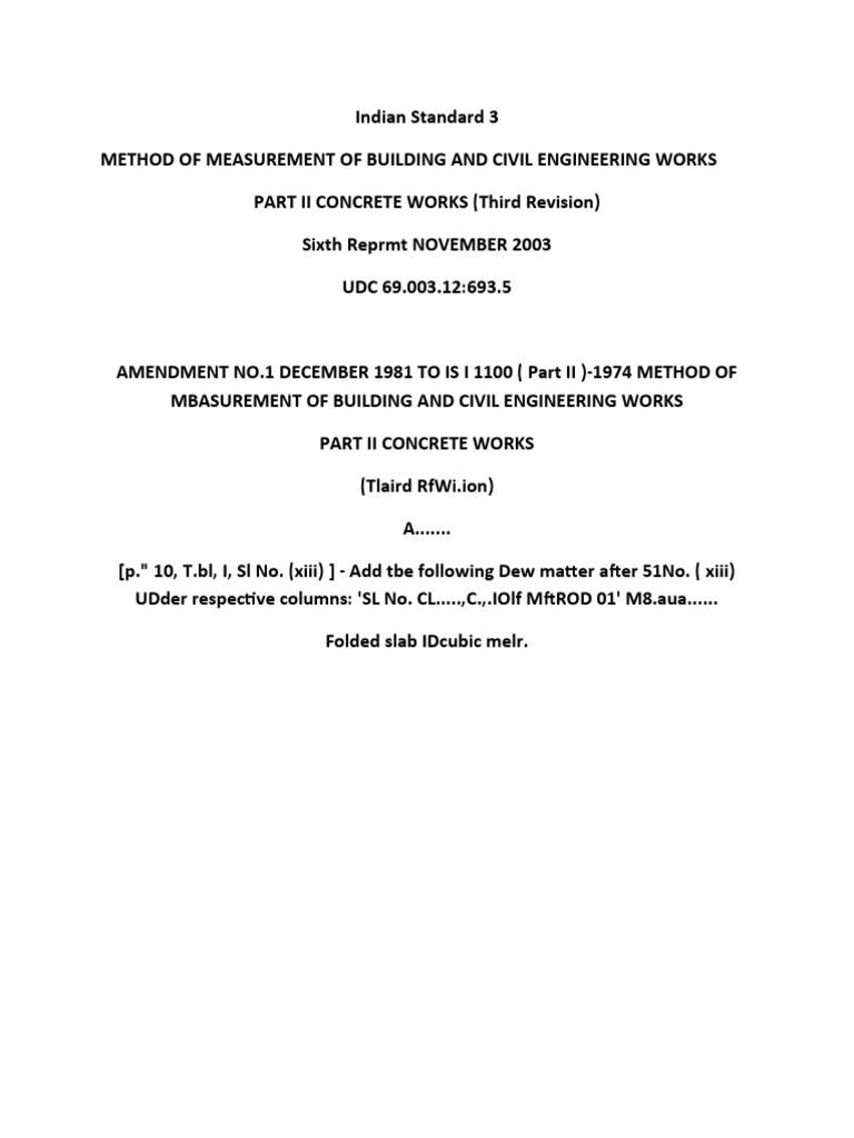 Is 1200 (Part 2) 1992 | PDF | Prestressed Concrete | Concrete