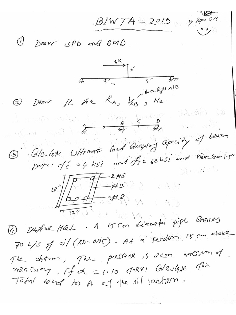 BIWTA Question PDF | PDF