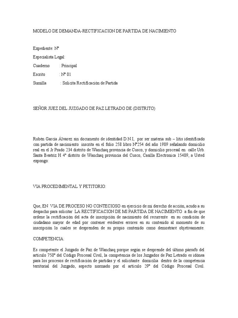 Modelos-de-Demandas-Civiles-y-Laborales 02 | PDF | Demanda judicial ...