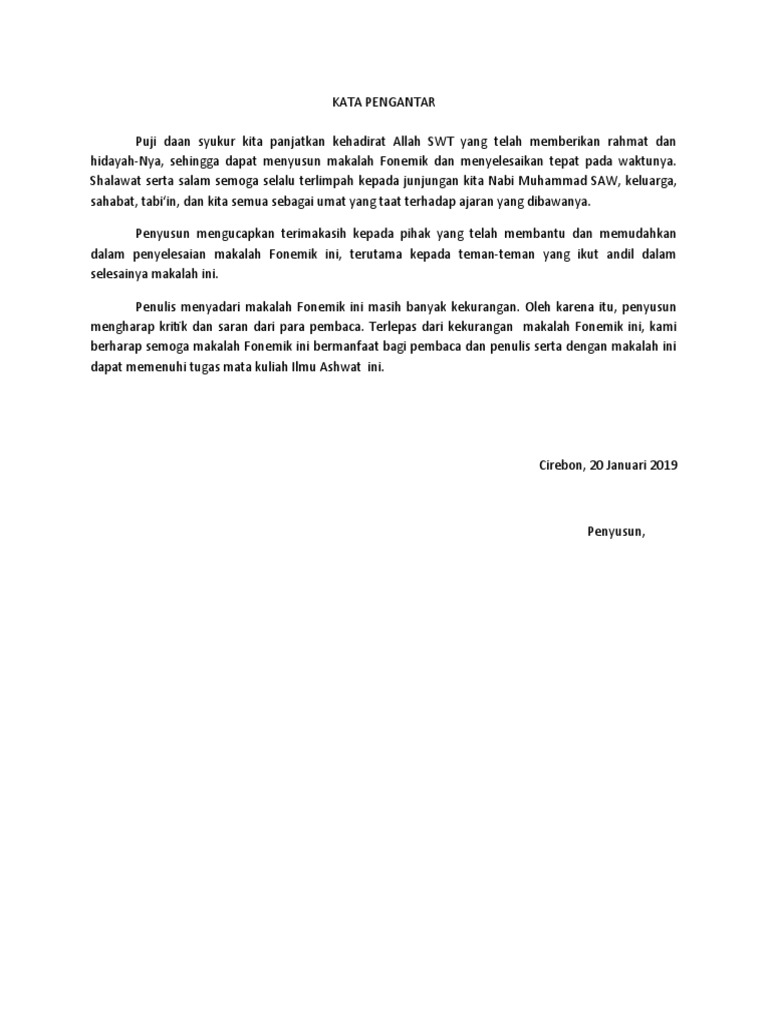 Contoh KATA PENGANTAR | PDF | Kajian Bahasa Asing | Seni & Disiplin Bahasa