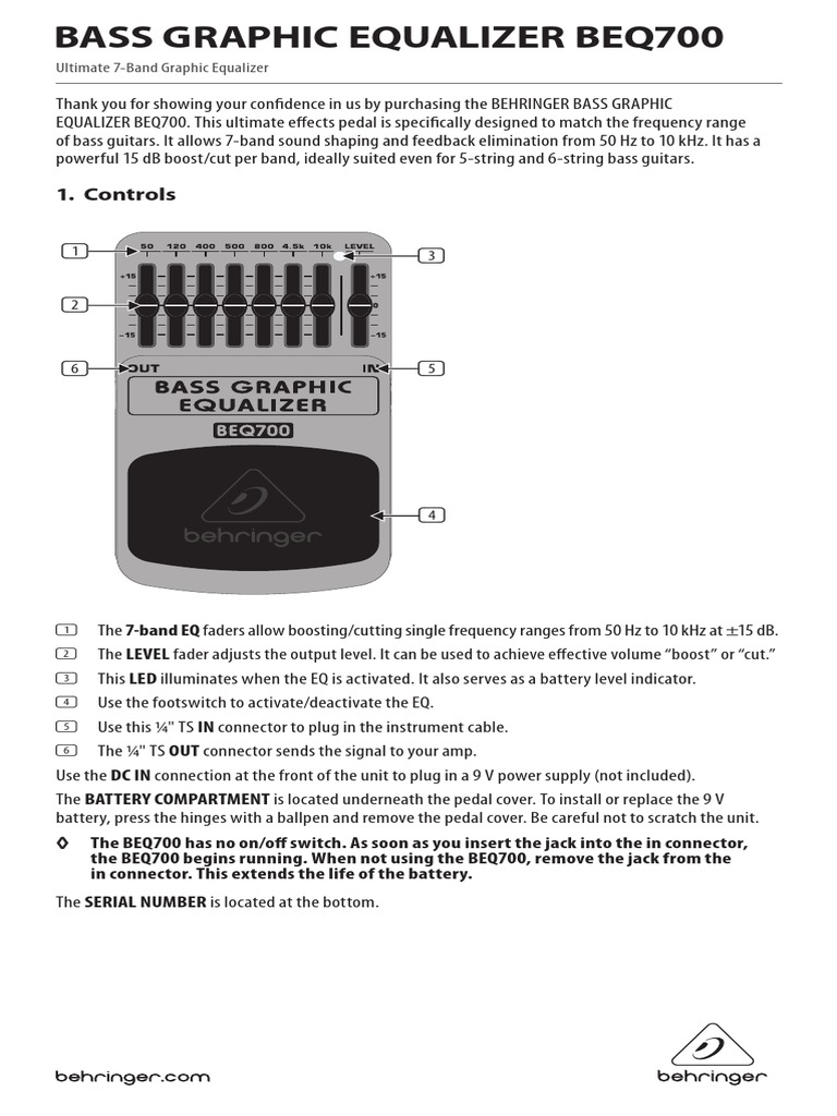 Controls: Ultimate 7-Band Graphic Equalizer | PDF | Equalization (Audio) | Sound Technology