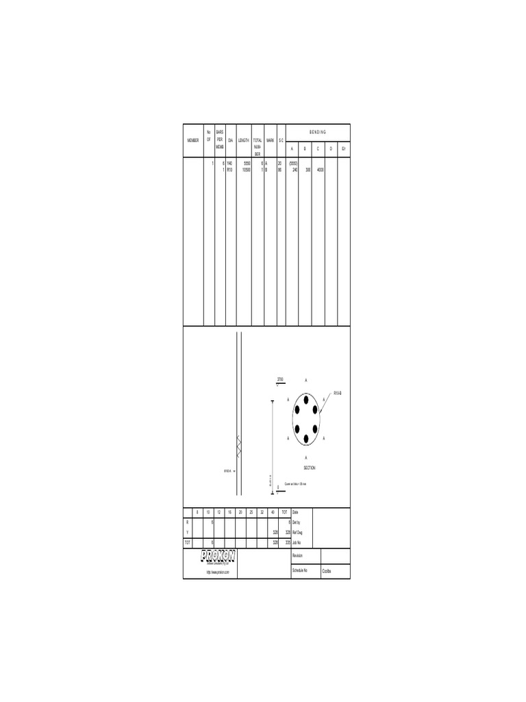 Prokon - Column Schedule | PDF