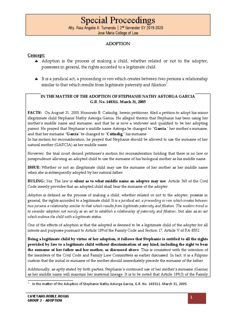 Law Students: Adoption Case Study | PDF | Legal Guardian | Marriage