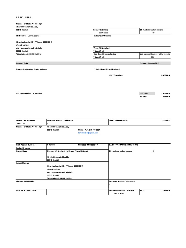 Factura Template - Hoja 1 PDF | PDF