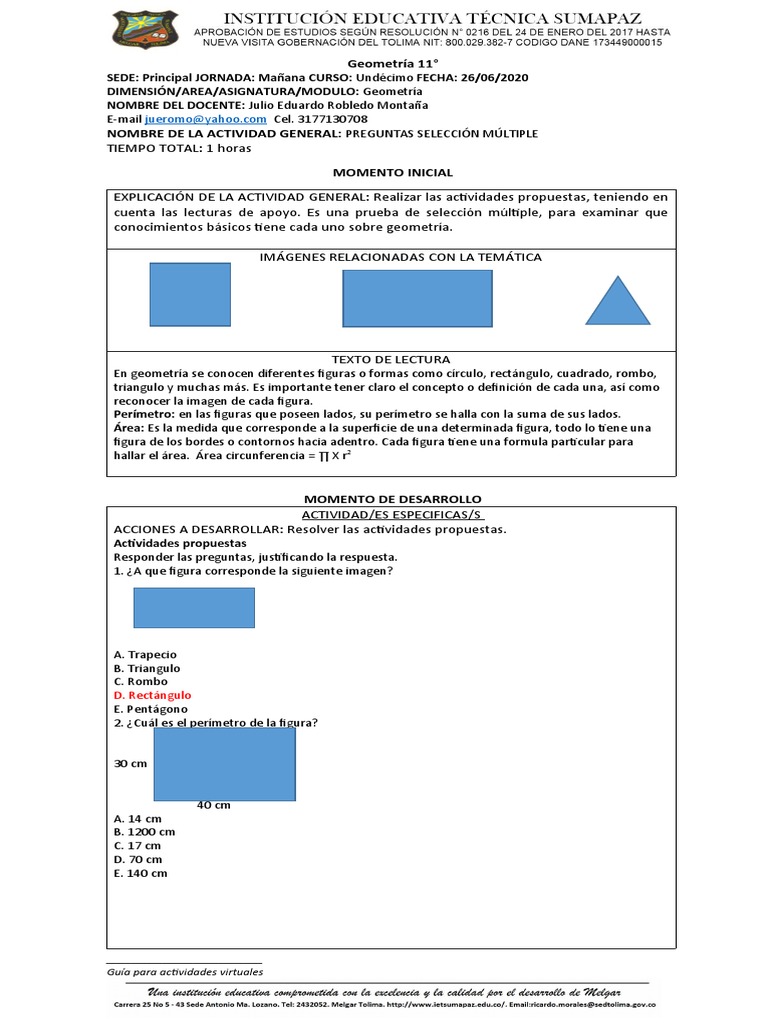 Geometria 11 | PDF | Geometría | Enseñanza de matemática