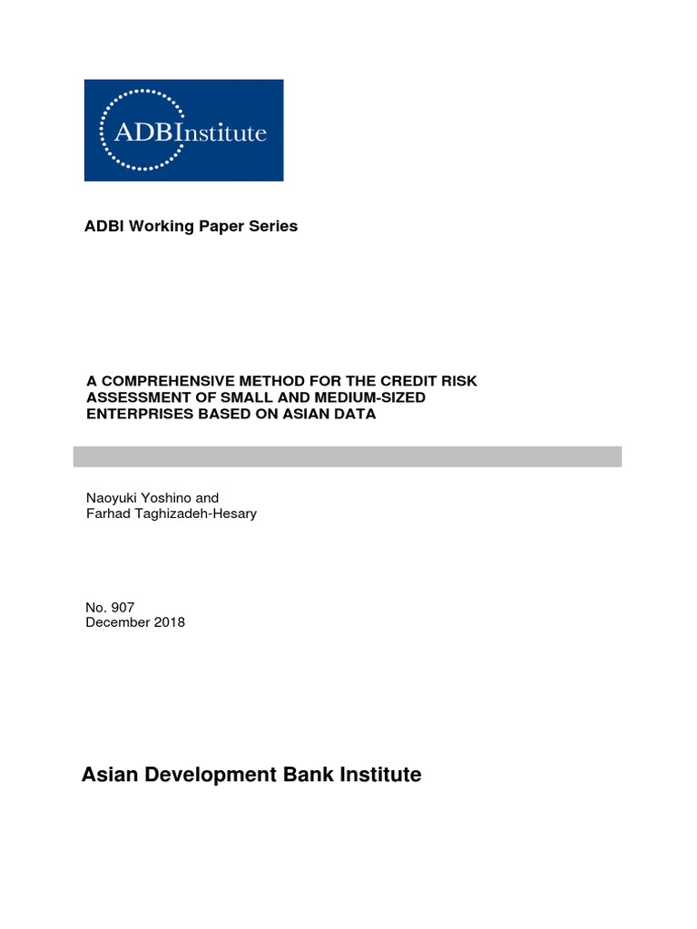 A Comprehensive Method For The Credit Risk Assessment of Small and ...
