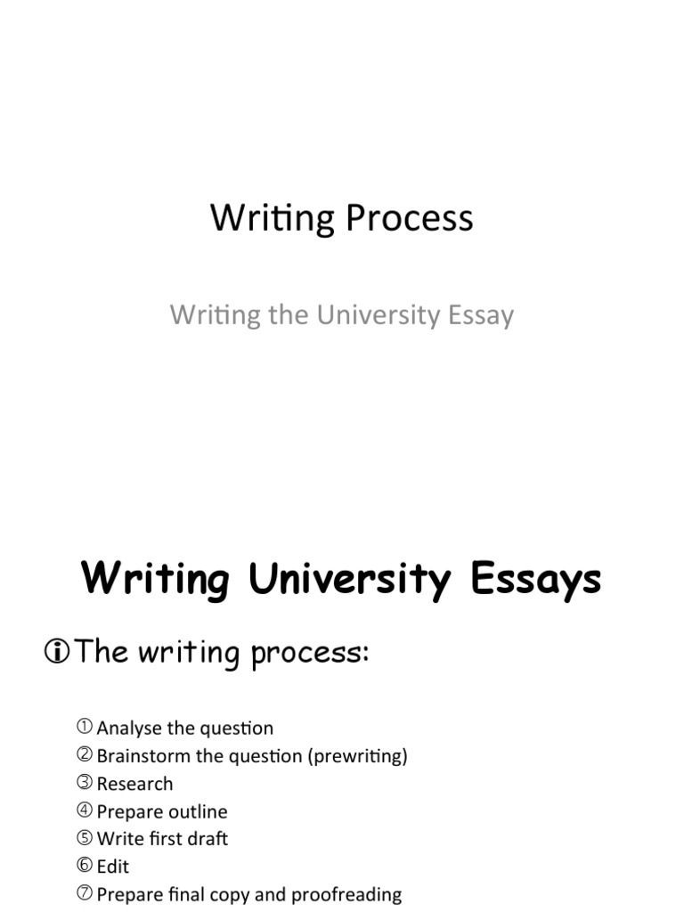 Writing Process and Writing A University Essay Handout | PDF | Essays ...