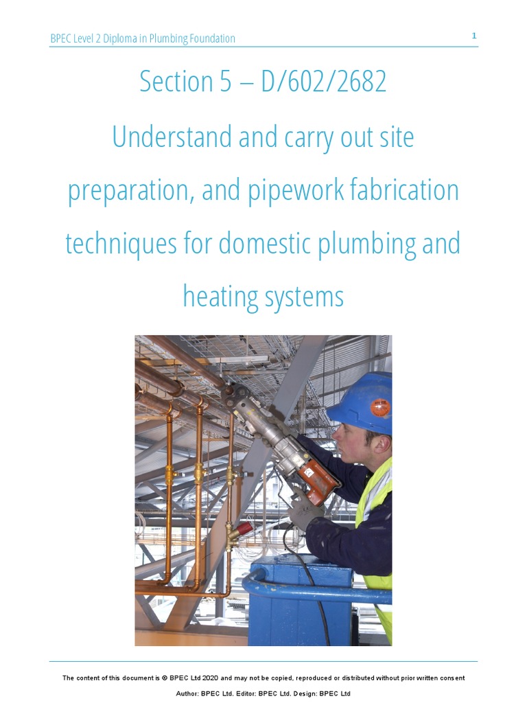 Section 5 D6022682 Common Plumbing Processes | PDF | Plumbing | Pipe ...