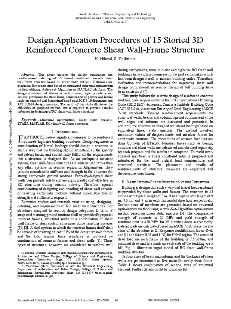 Design Application Procedures of 15 Stor PDF | PDF | Strength Of ...
