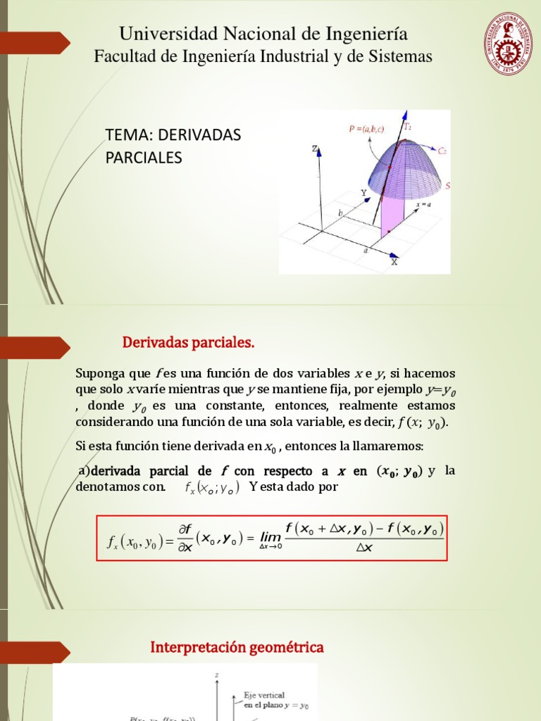 Derivadas Parciales PDF | PDF | Derivado | Función (Matemáticas)