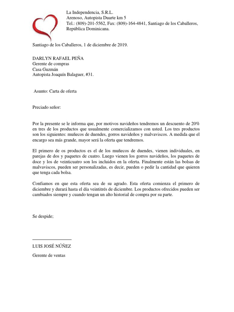 Carta de Oferta | PDF