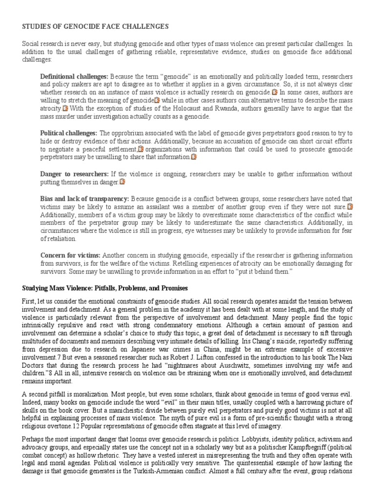 12 Research On Genocide | PDF | Genocides | Statistics
