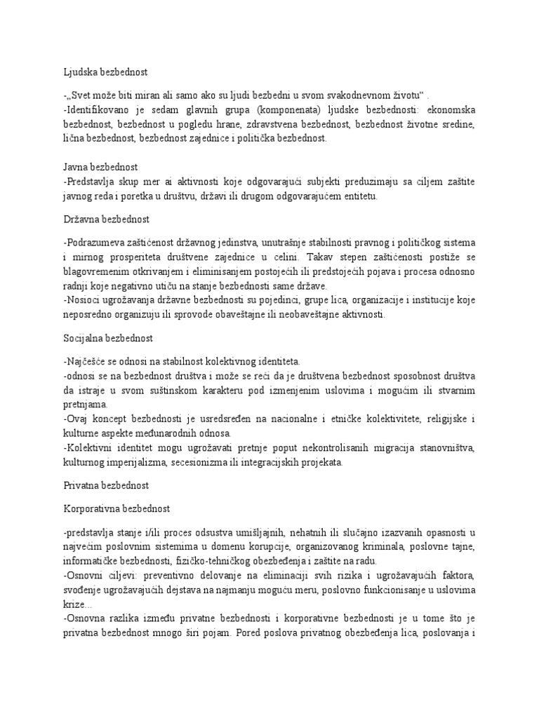 Osnovi Bezbednosti | PDF