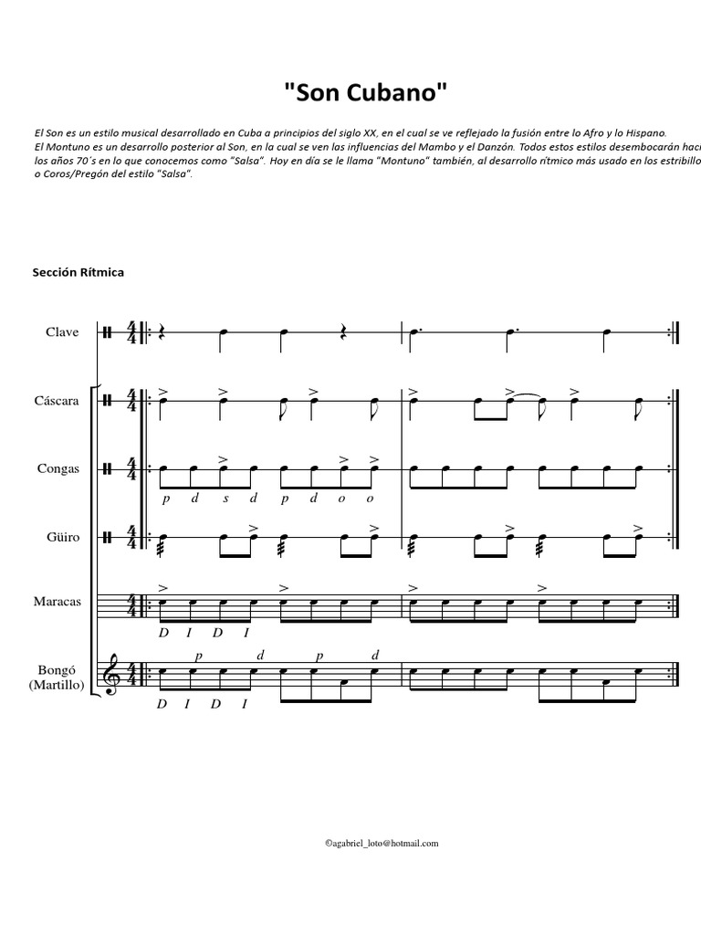"Son Cubano": Sección Rítmica | PDF