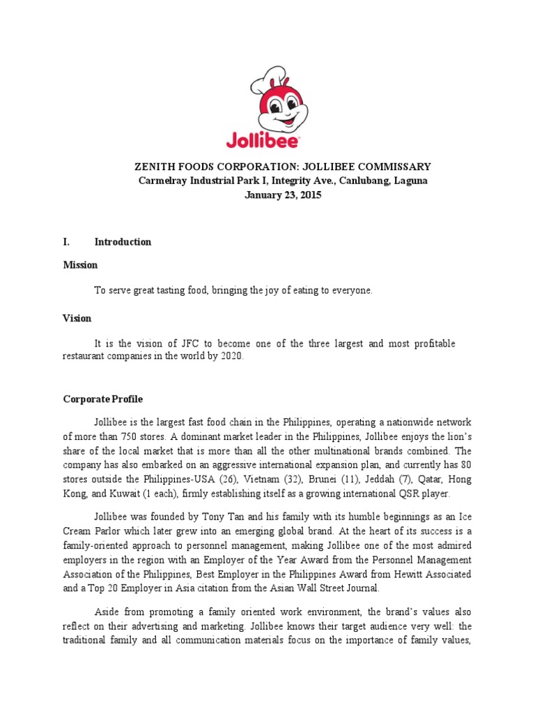 Zenith Foods Corporation Jollibee Commissary | PDF | Sewage Treatment ...