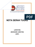 Format Nota Serah Tugas Word | PDF