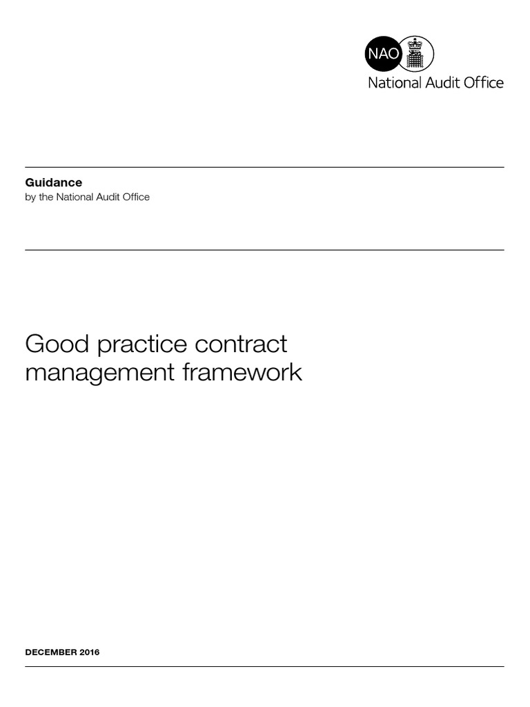 Good Practice Contract Management Framework PDF | Download Free PDF ...