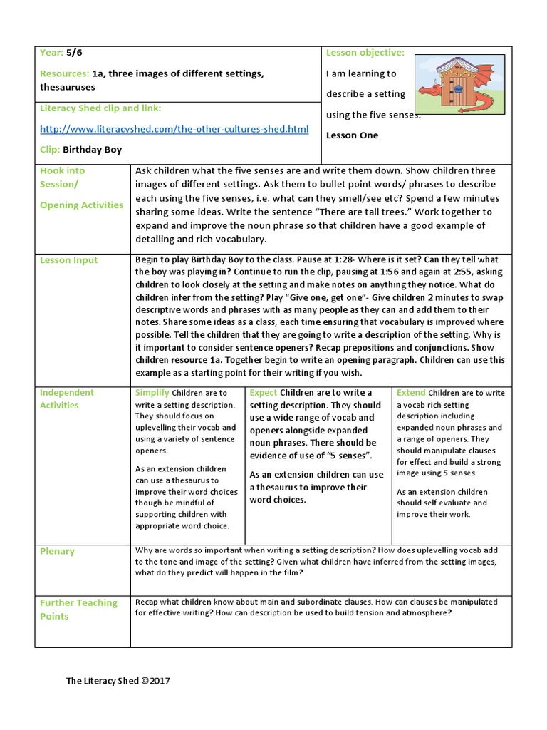Lesson+Plans+Birthday+Boy Opening Story | PDF | Phrase | Verb