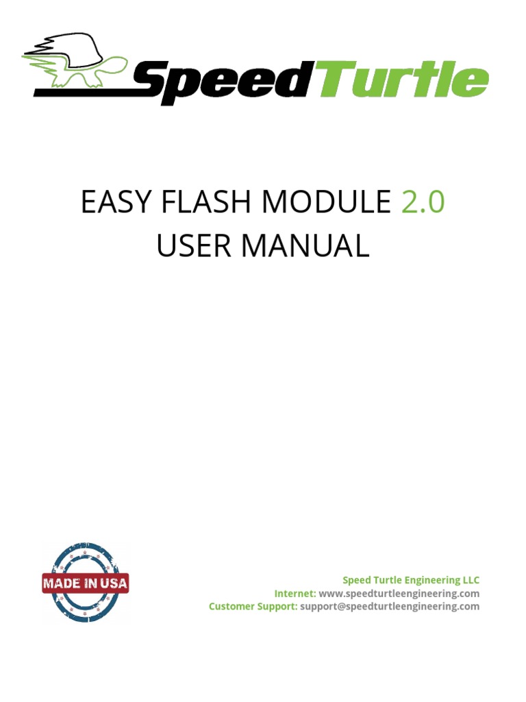 Easy Flash Module User Manual: Speed Turtle Engineering LLC Internet ...