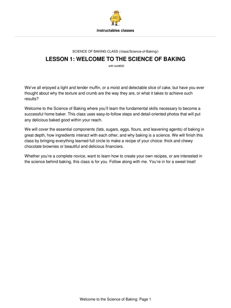 Science of Baking Fundamentals | PDF | Baking | Cakes