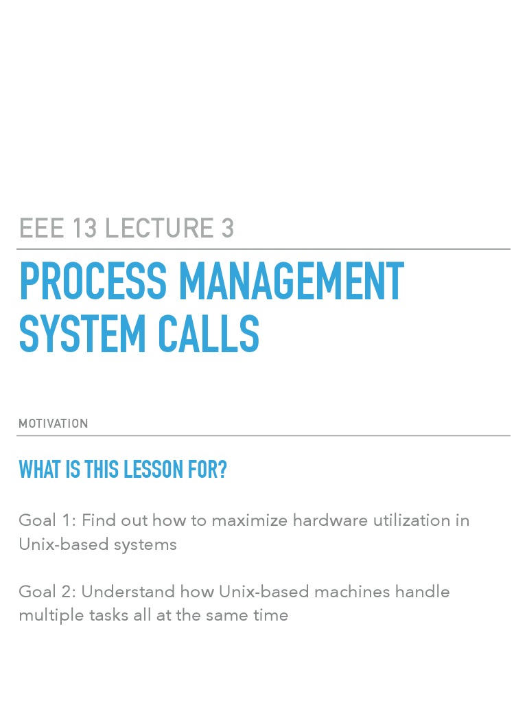 Lec3 EEE13 2s1617 | PDF | Unix | Operating System