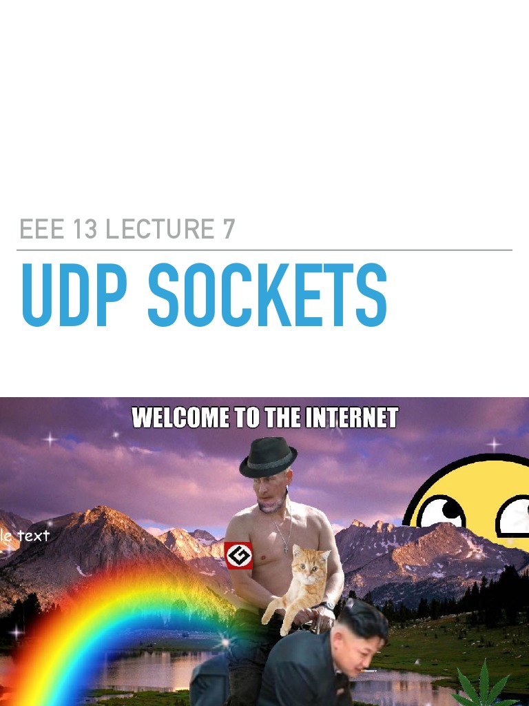 Eee 13 Lecture 7: Udp Sockets | PDF | Network Socket | Port (Computer Networking)