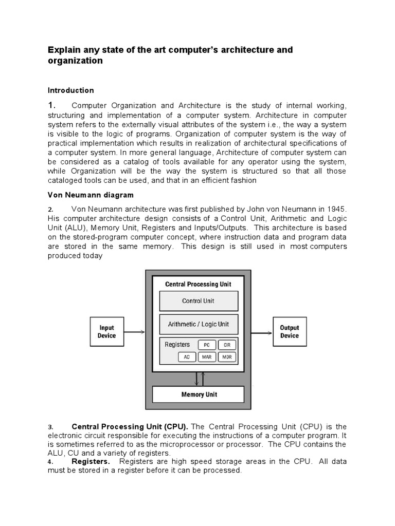 Computer Architecture & Organization | PDF | Central Processing Unit | Computer Data Storage