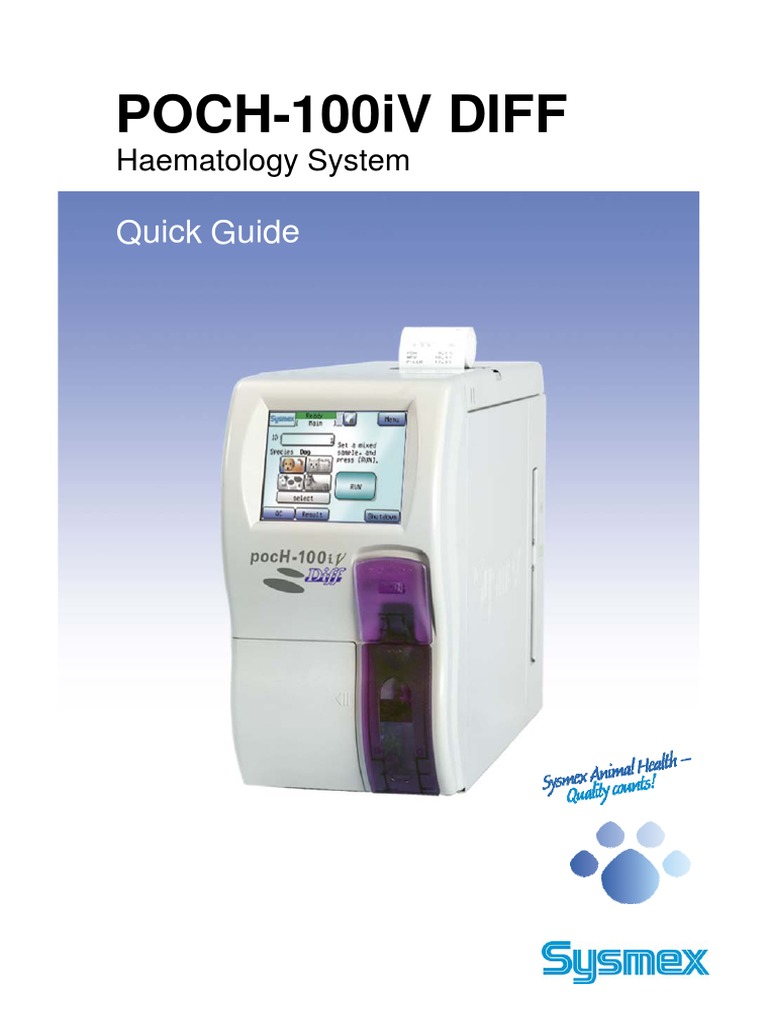 POCH-100iV DIFF Quick Guide | PDF | White Blood Cell | Hematology